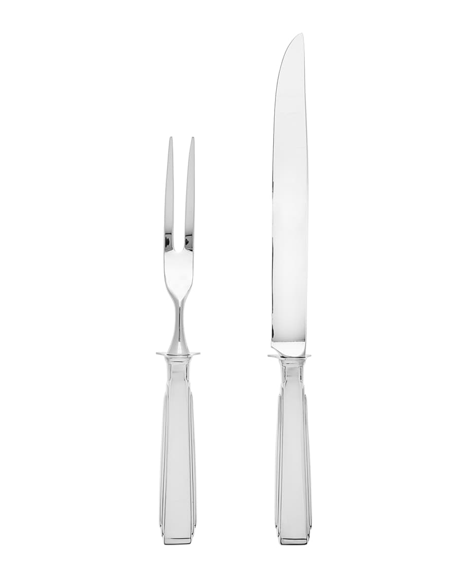 Ricci Silversmith Art Deco Carving Set | Horchow