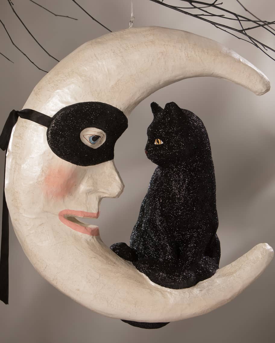 Bethany Lowe All Hallow's Eve Cat on Moon | Horchow