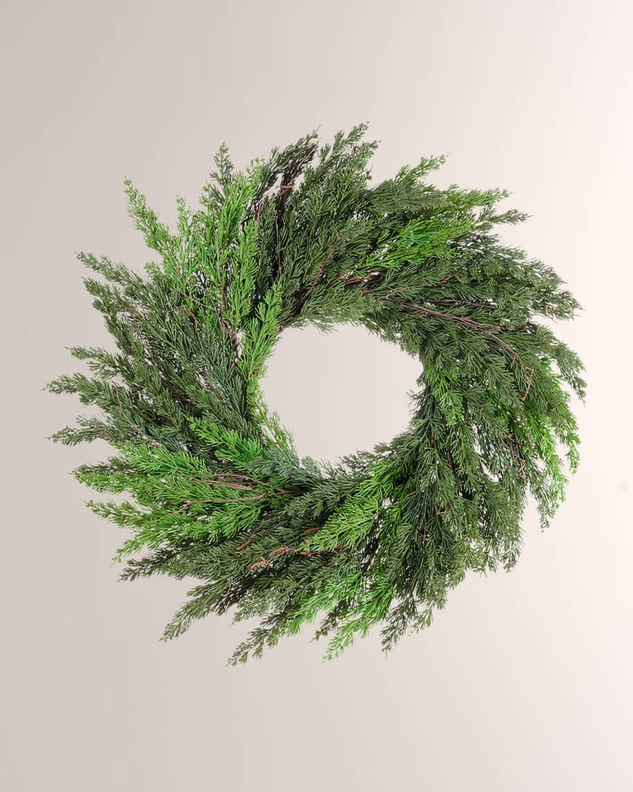 Winward Home 30" Cedar Wreath | Horchow