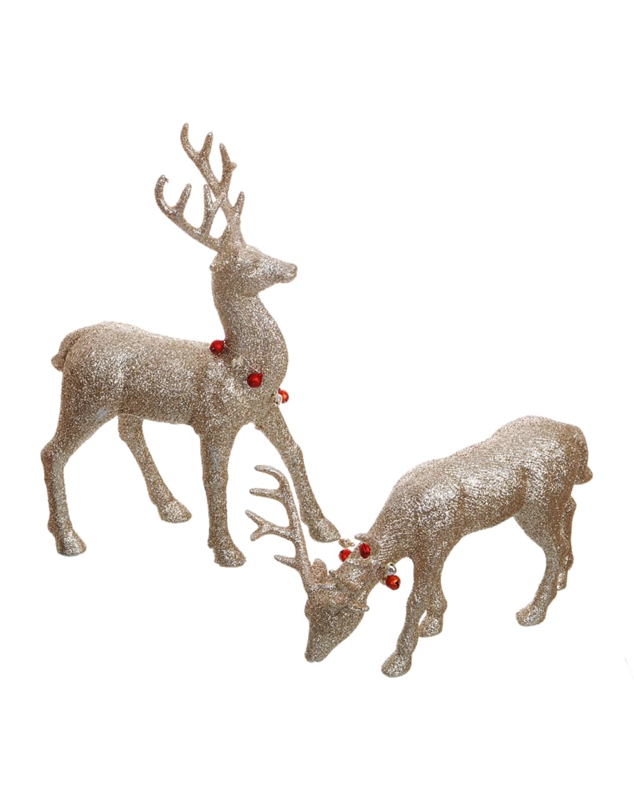 Winward Home Fine Glitter Deer, Set of 2 | Horchow