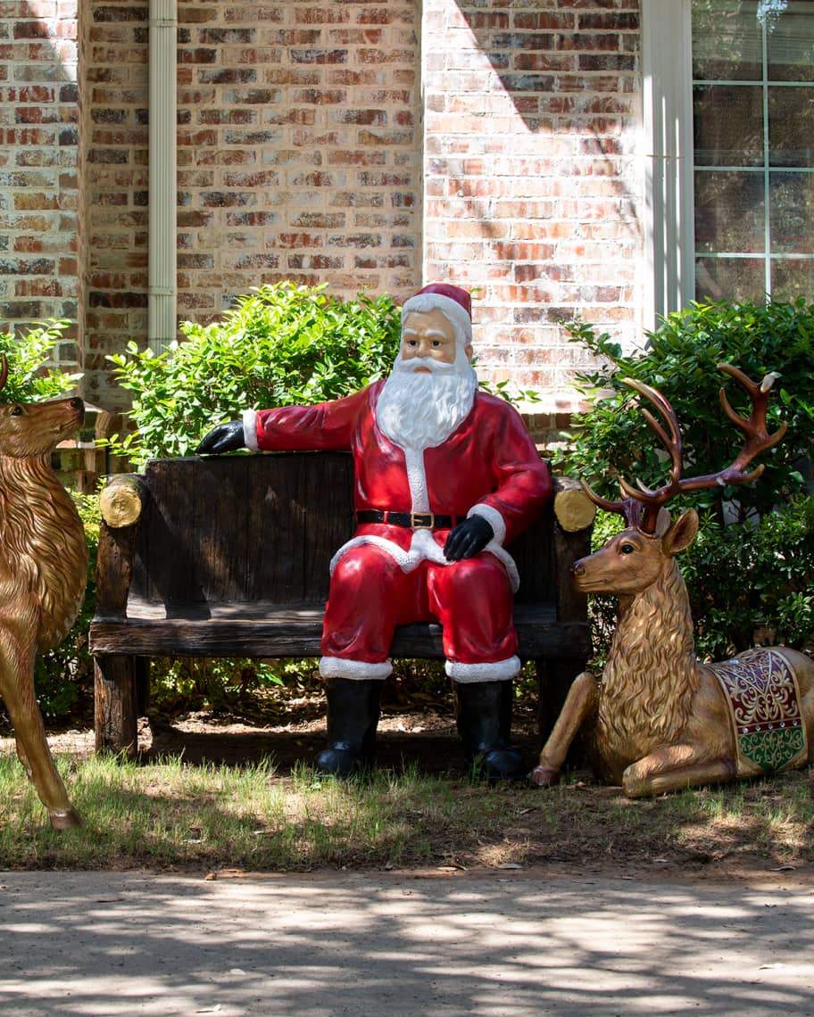 Barcana 72" Indoor/Outdoor Sitting Santa Decoration | Horchow