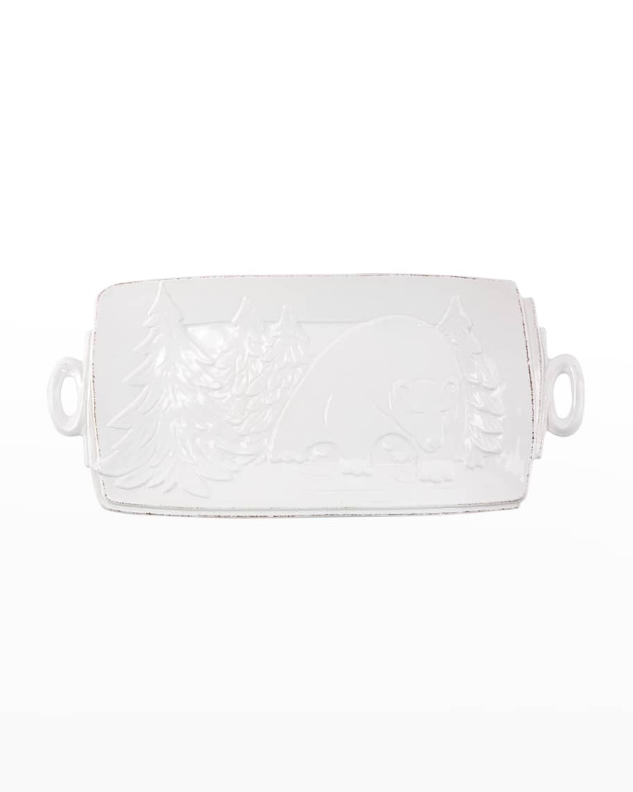 Vietri Lastra Winterland Handled Rectangular Platter | Horchow