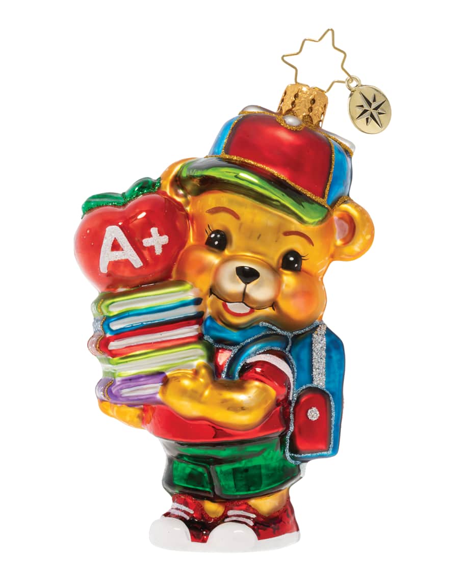 Christopher Radko Love To Learn Teddy Christmas Ornament | Horchow