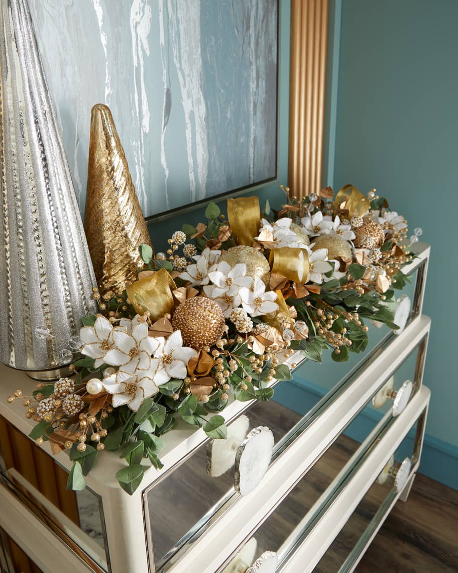 Neiman Marcus Gold Christmas Mantel Garland 46" | Horchow