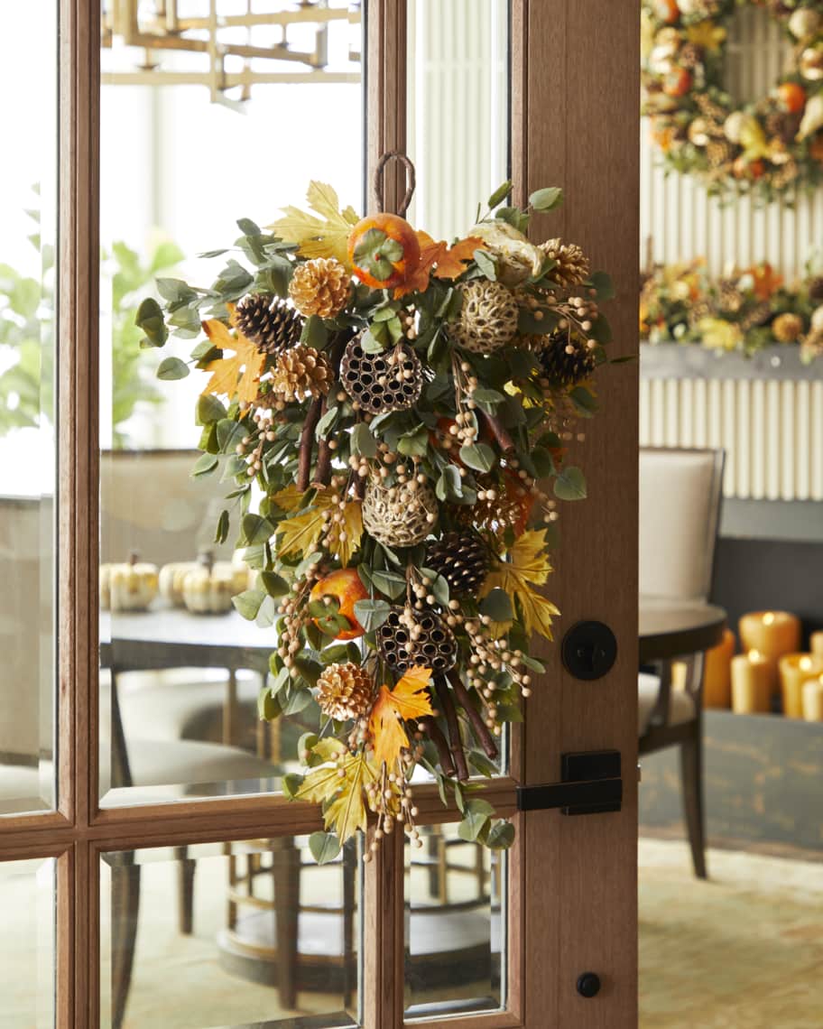 Neiman Marcus Autumn Harvest 30" Door Spray | Horchow