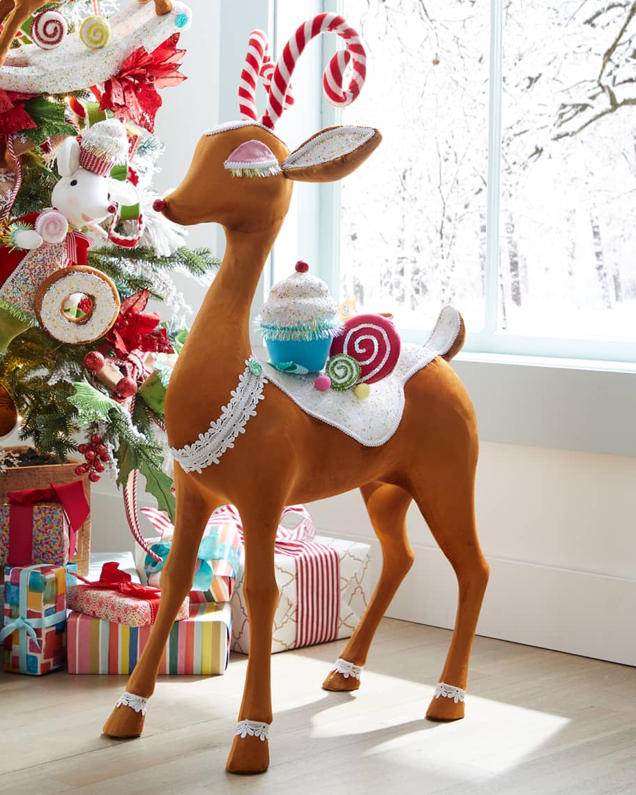 Mark Roberts Candied Deer Christmas Decor, 35"T | Horchow