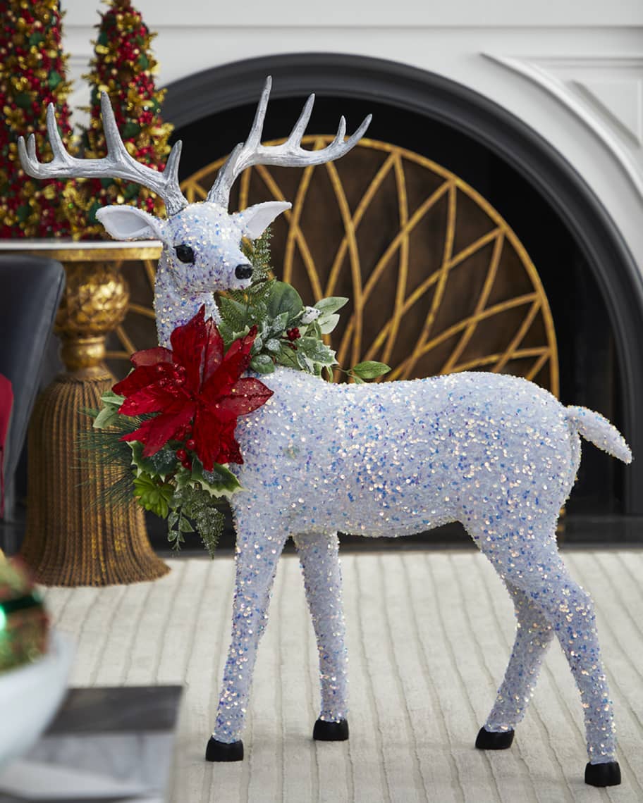 Mark Roberts Festooned Sparkling Deer | Horchow