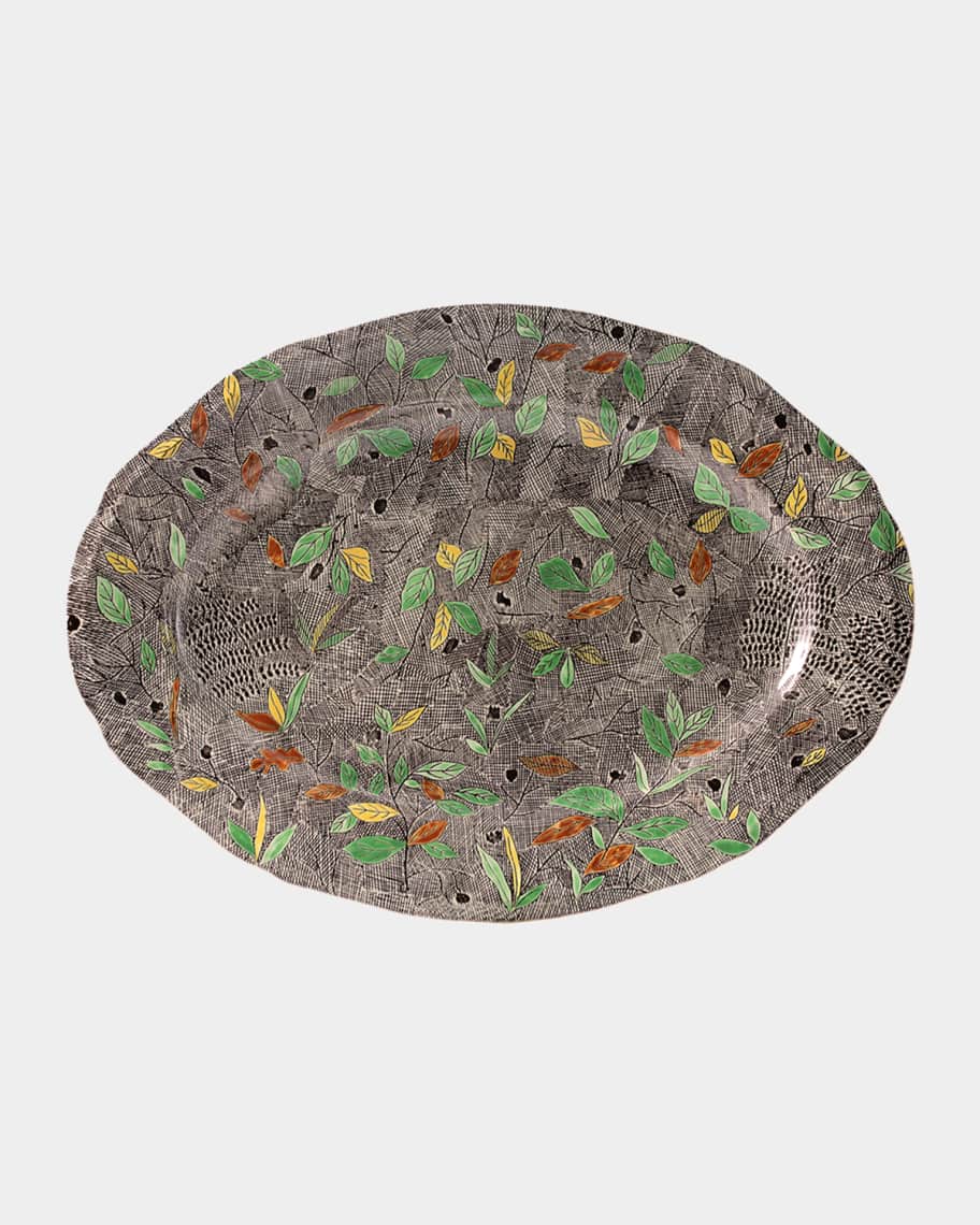 Gien Rambouillet Foliage Oval Platter | Horchow