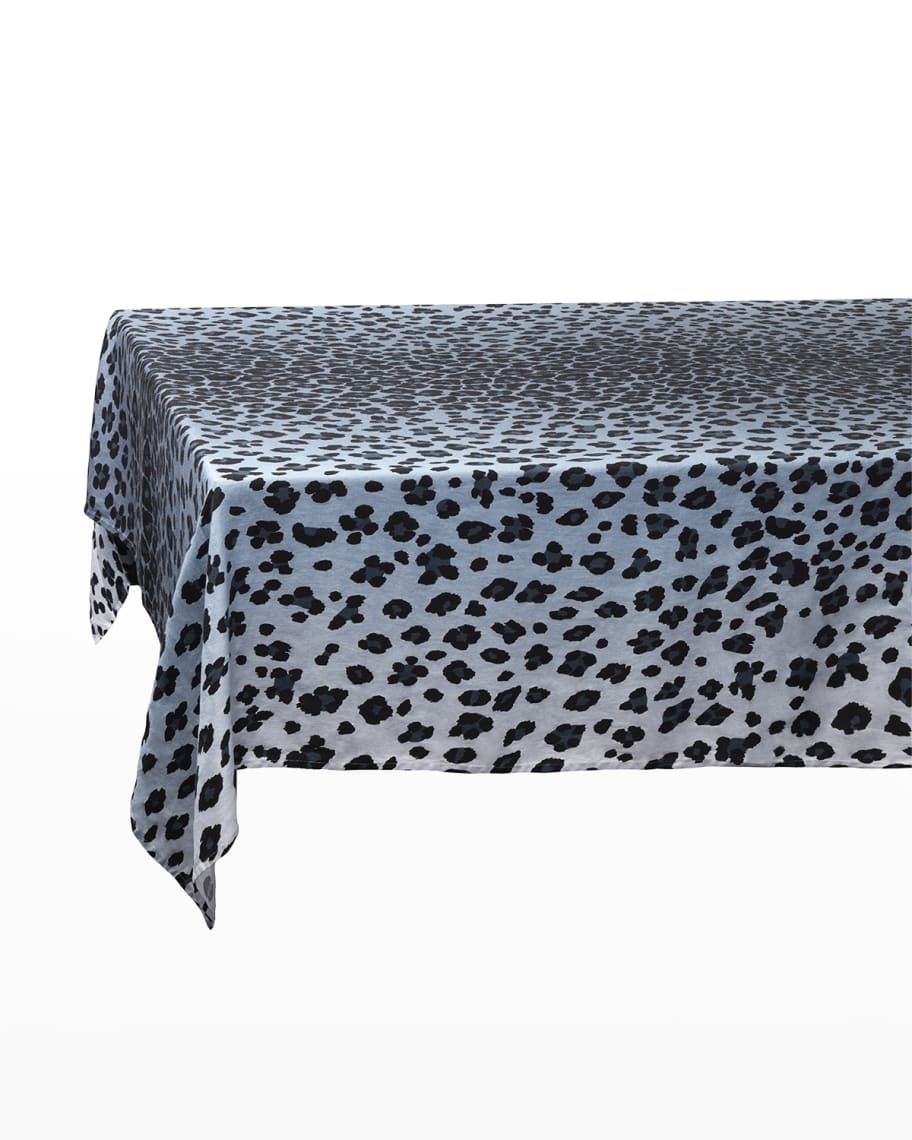 L'Objet Leopard Sateen Tablecloth, Large, 70" x 126" | Horchow