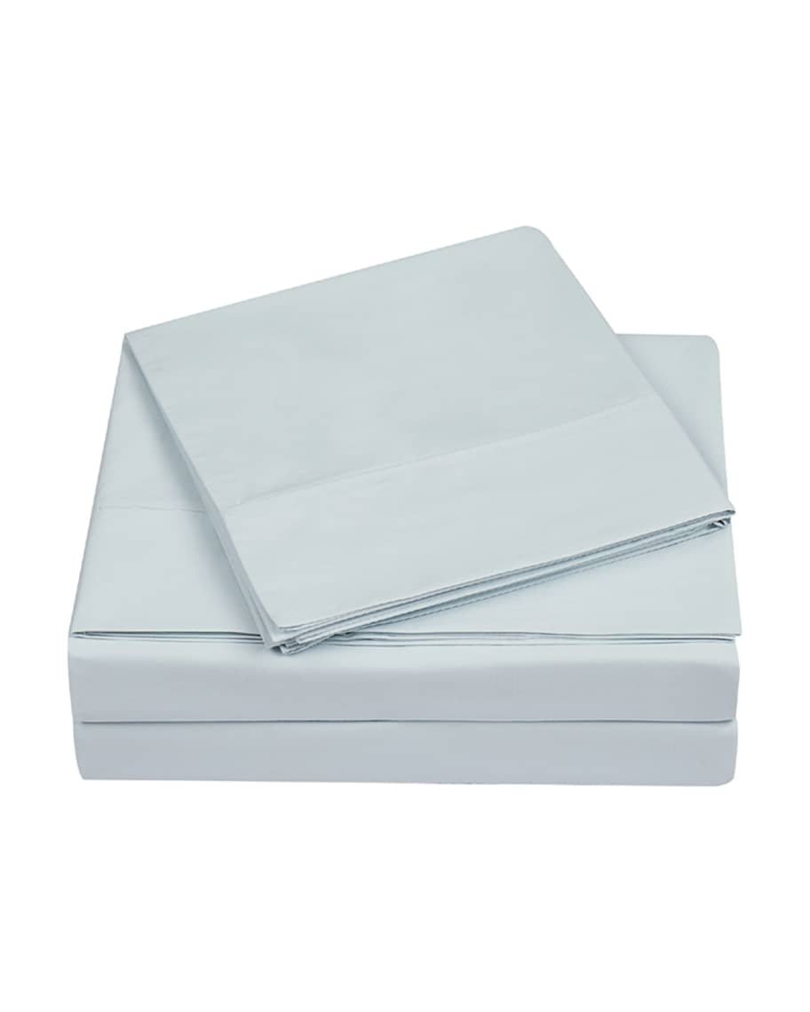 Charisma 4-Piece 400-Thread Count Percale Queen Sheet Set, Illusion ...