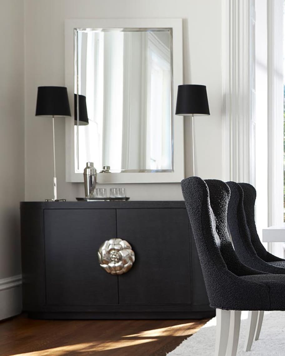 black oval sideboard