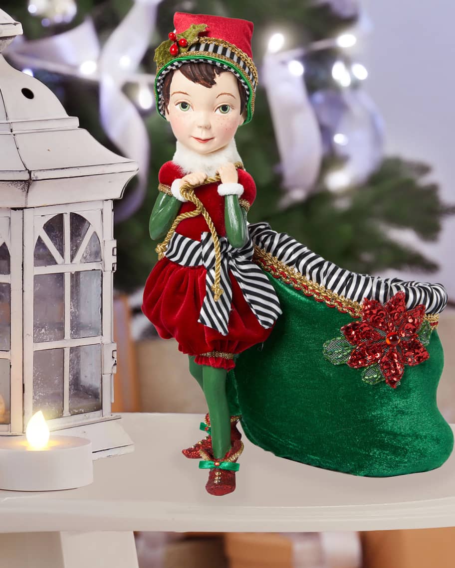 Katherine's Collection Merry and Bright Elf with Bag | Horchow