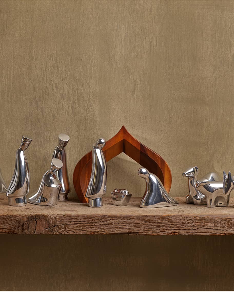 Nambe 12-Piece Holiday Nativity Set | Horchow