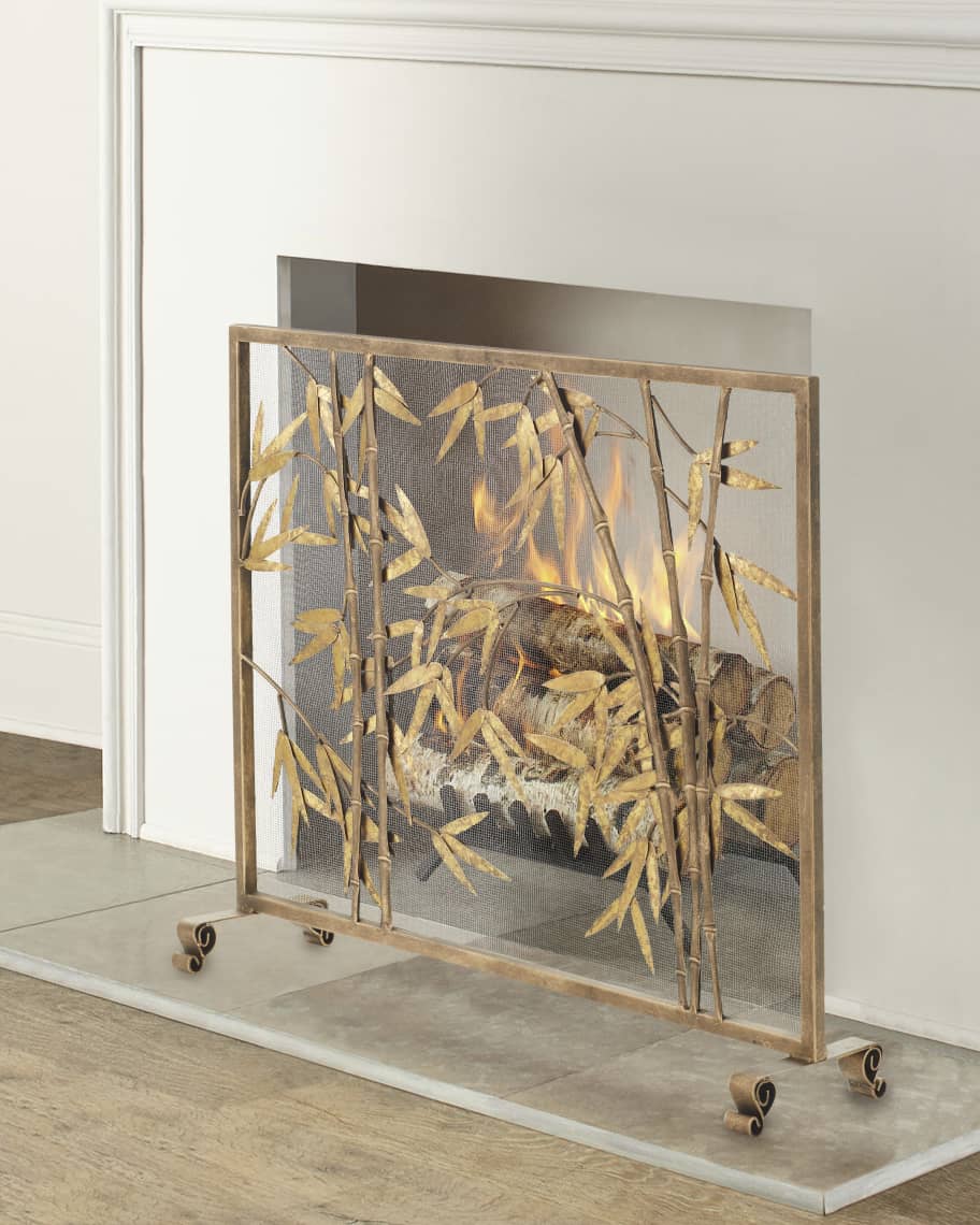 Bamboo Accent Fire Screen | Horchow