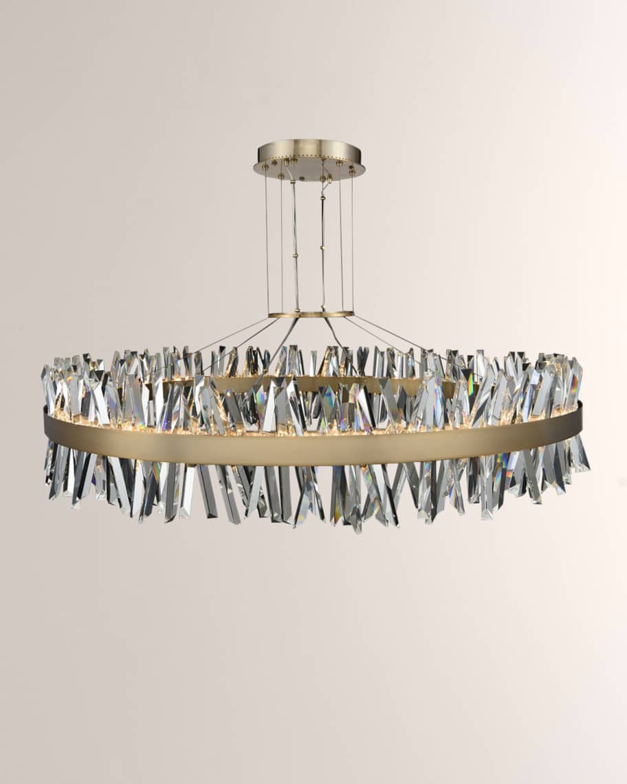 Allegri Crystal by Kalco Lighting Glacier 60" Led Round Chandelier ...