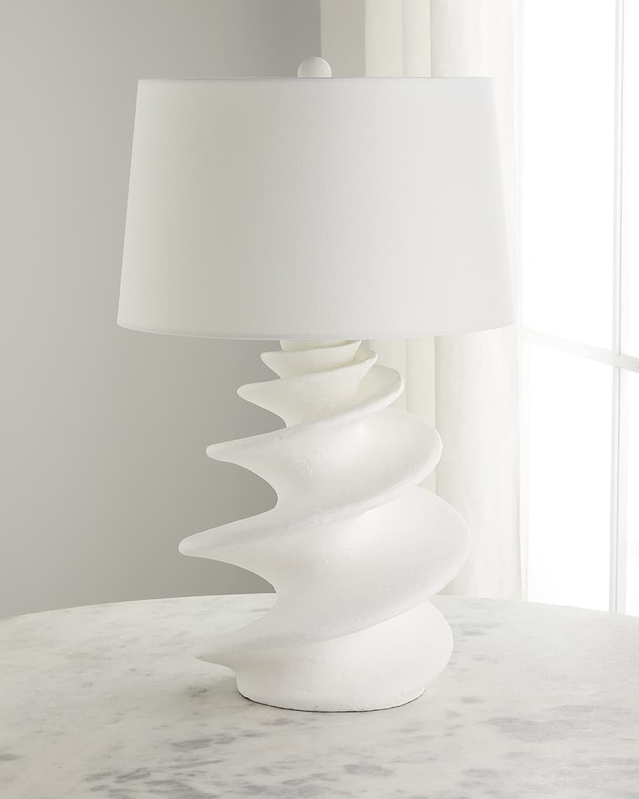 white shell lamp shade