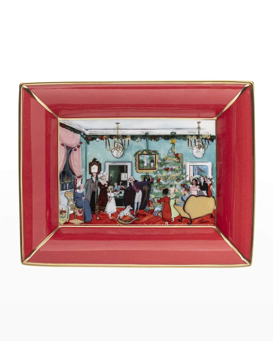 Halcyon Days Nutcracker Party Scene Trinket Tray | Horchow