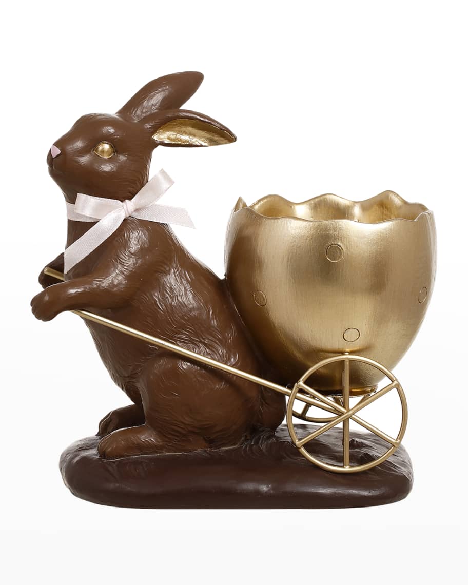 Mark Roberts Gold Egg Rabbit Cart, 6" | Horchow