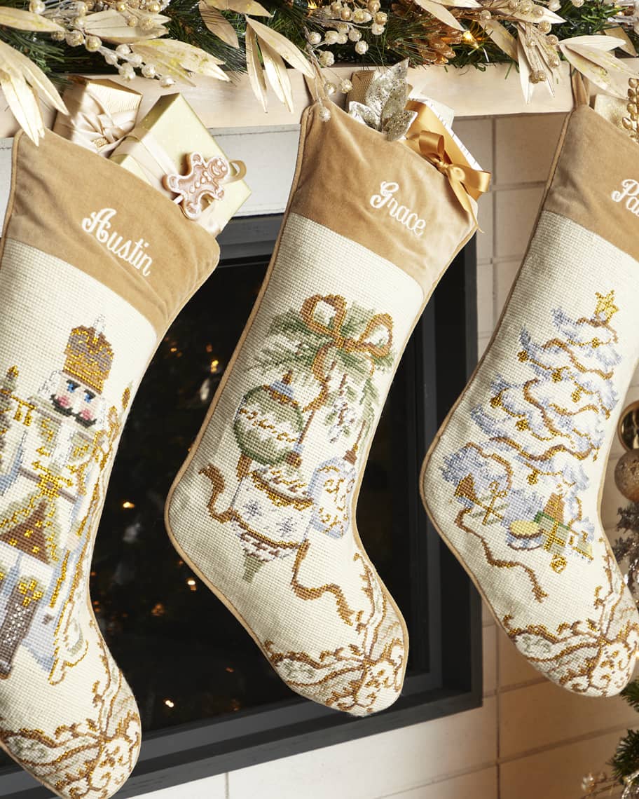 Personalized Ornament Needlepoint Stocking | Horchow