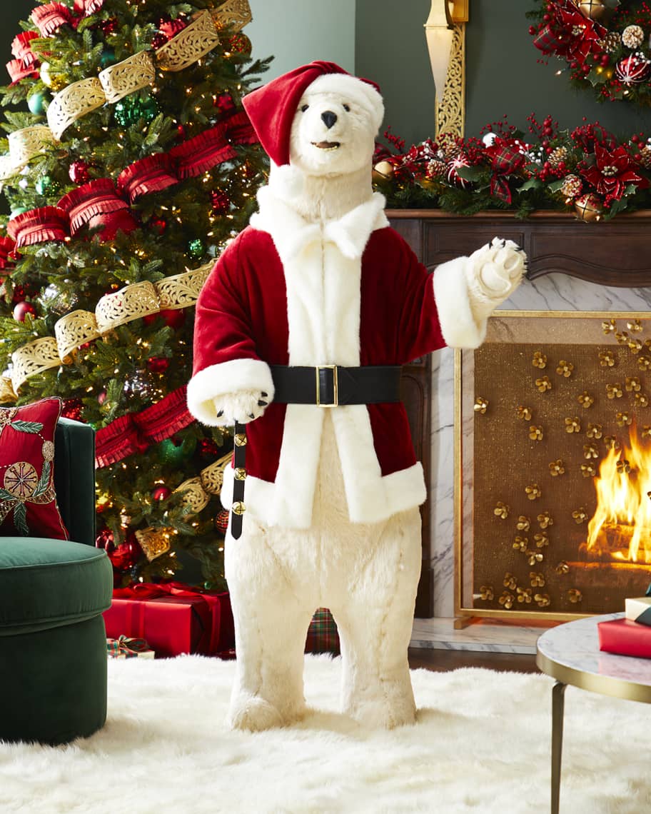 Ditz Designs Classic Santa Polar Bear Christmas Decoration | Horchow