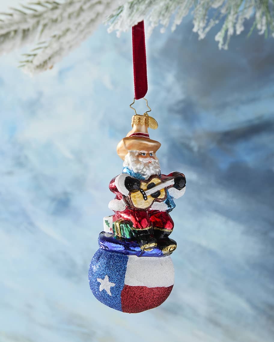 Christopher Radko 5" Pride of Texas Santa Christmas Ornament | Horchow