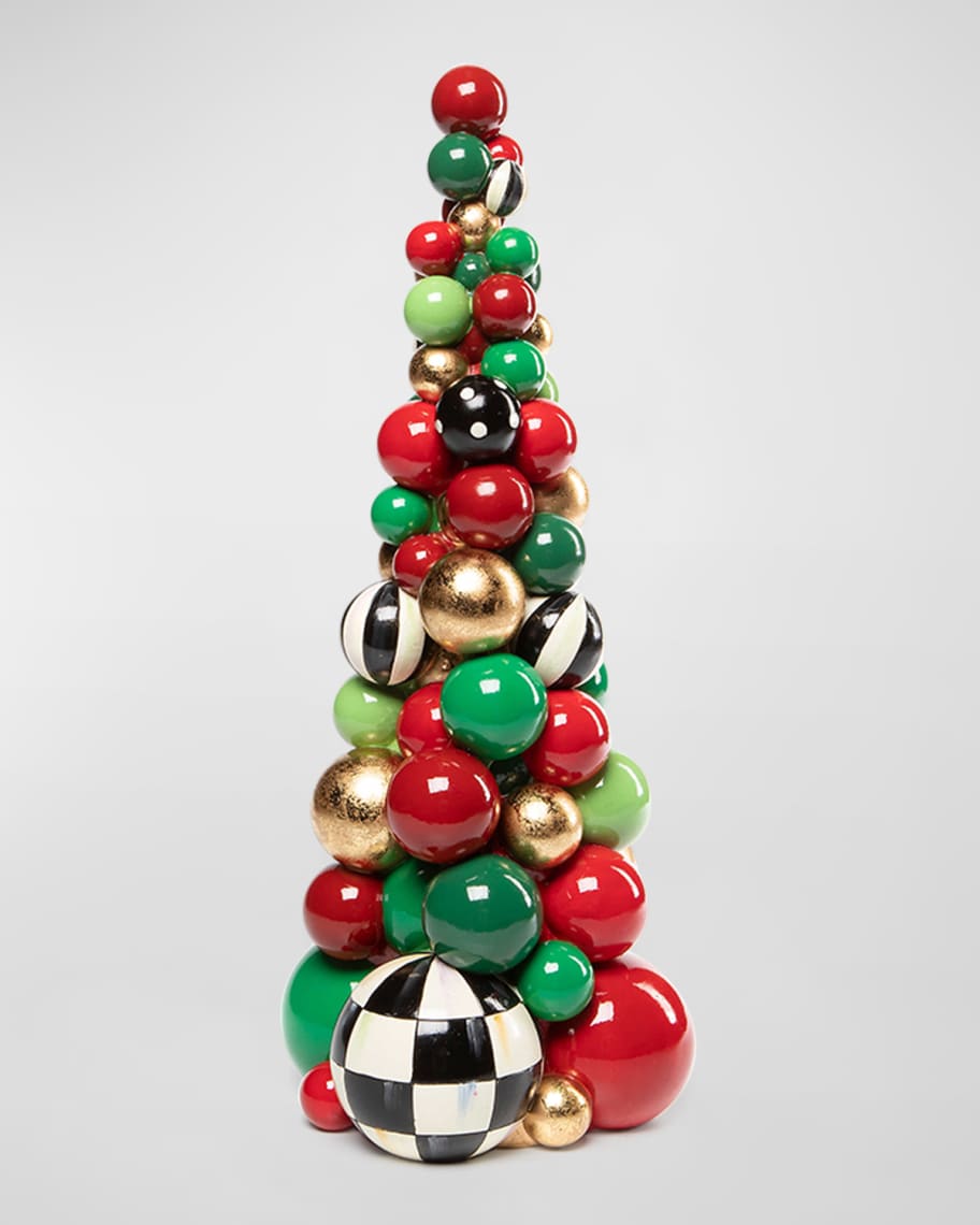 MacKenzie-Childs 16.5" Jolly Holiday Bauble Tree | Horchow