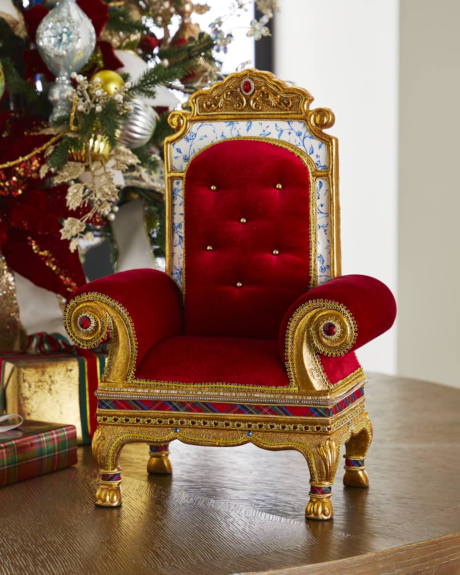 Katherine's Collection 20" Chinoiserie Santa Chair | Horchow