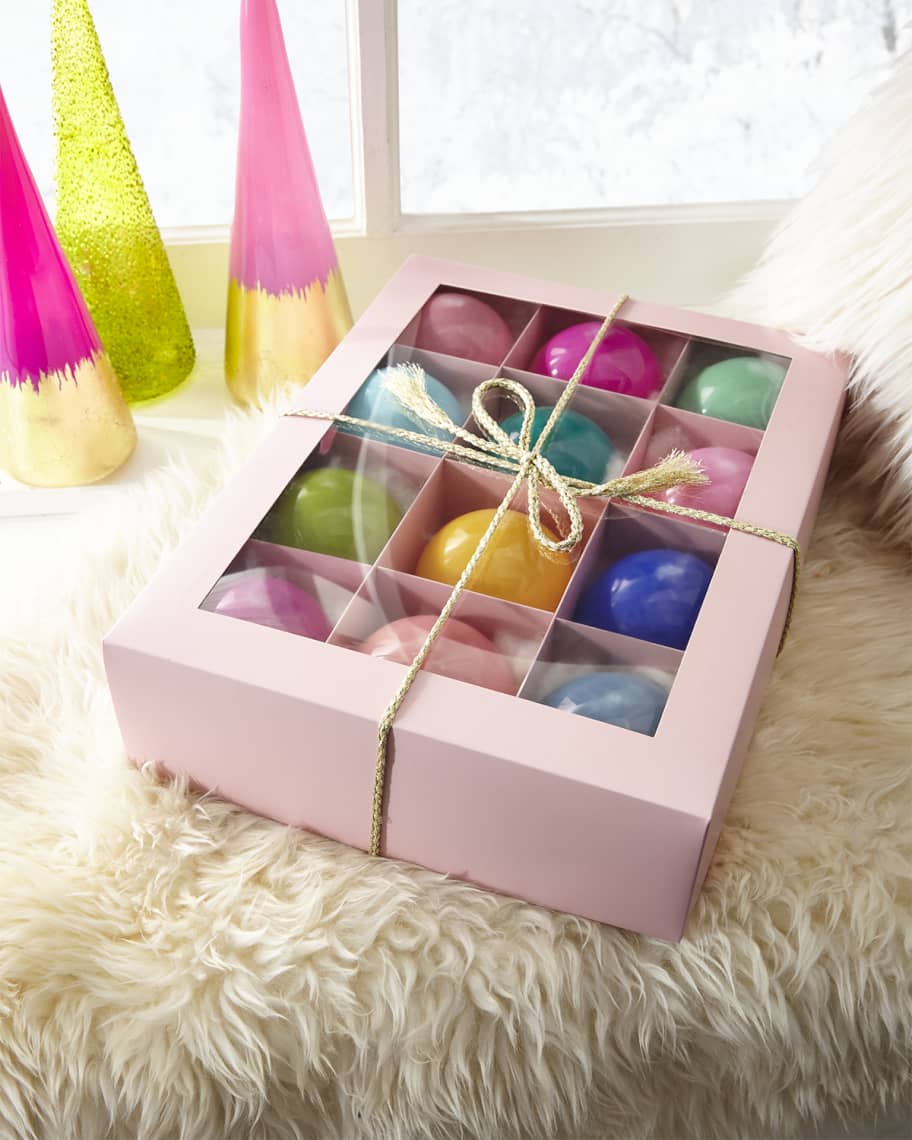 Glitterville Sugar Plum Ball Christmas Ornaments, Set of 12 | Horchow