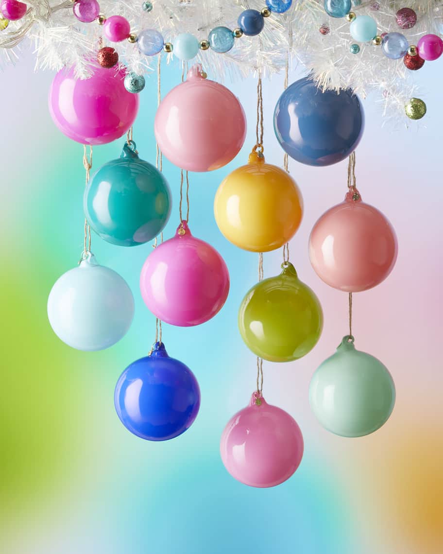 Glitterville 4" Sugar Plum Ball Ornaments, Set of 12