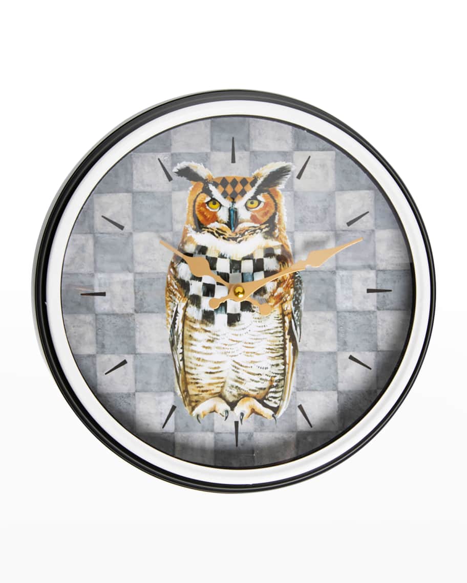 MacKenzie-Childs Woodland Owl Wall Clock | Horchow