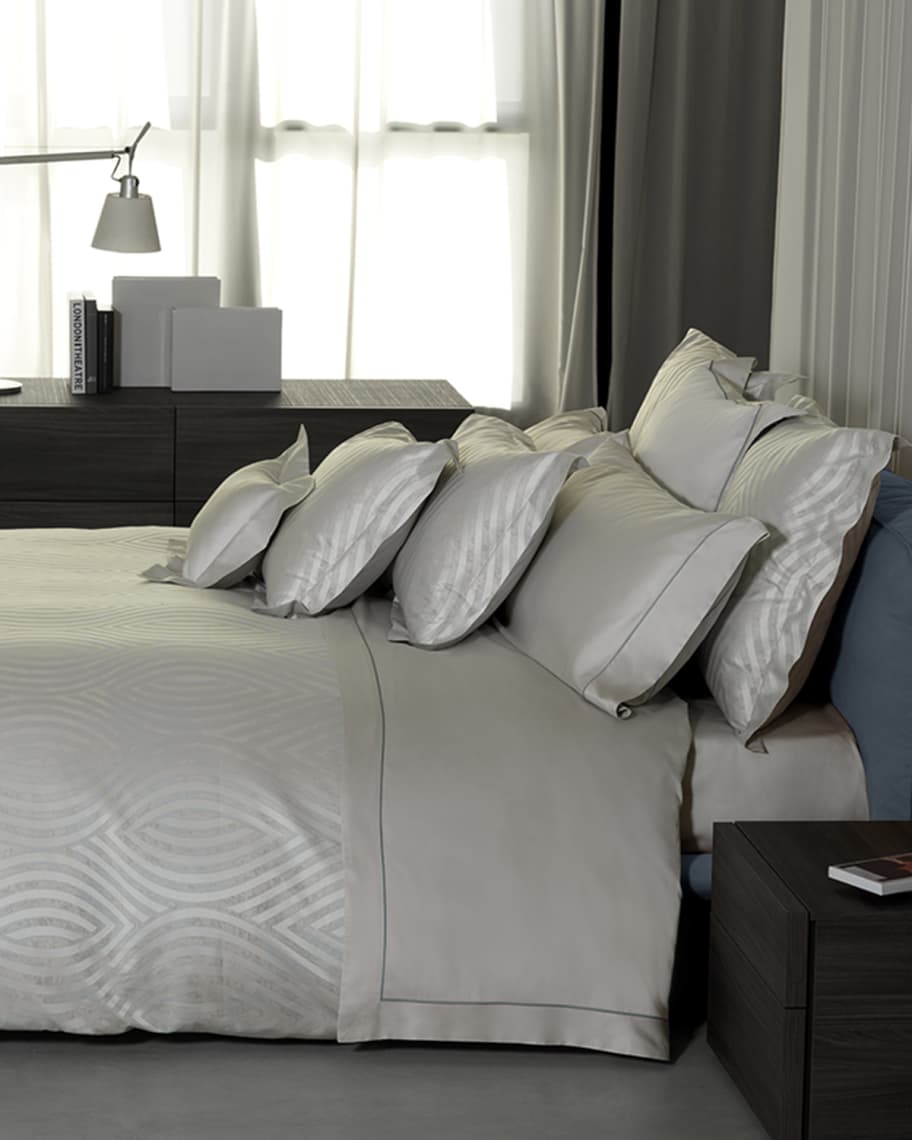 Signoria Firenze Ponza 500 Thread Count Jacquard Queen Duvet Cover ...