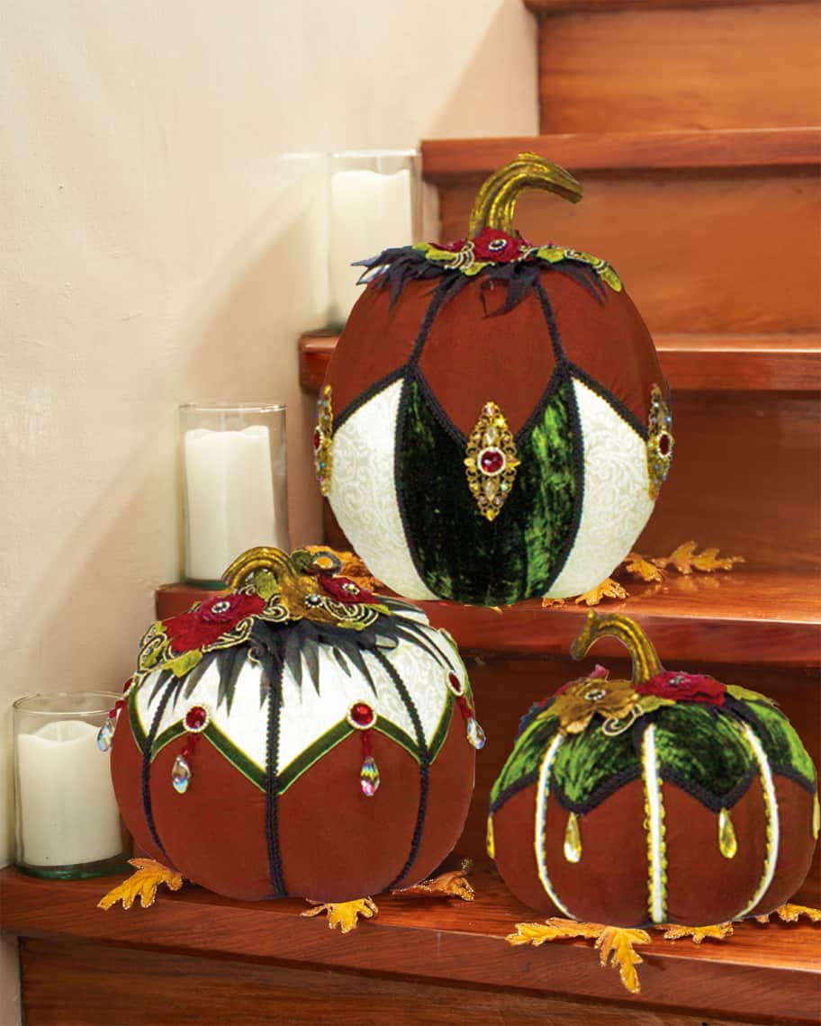 Katherine's Collection Shakesfeare Pumpkins, Set of 3 | Horchow