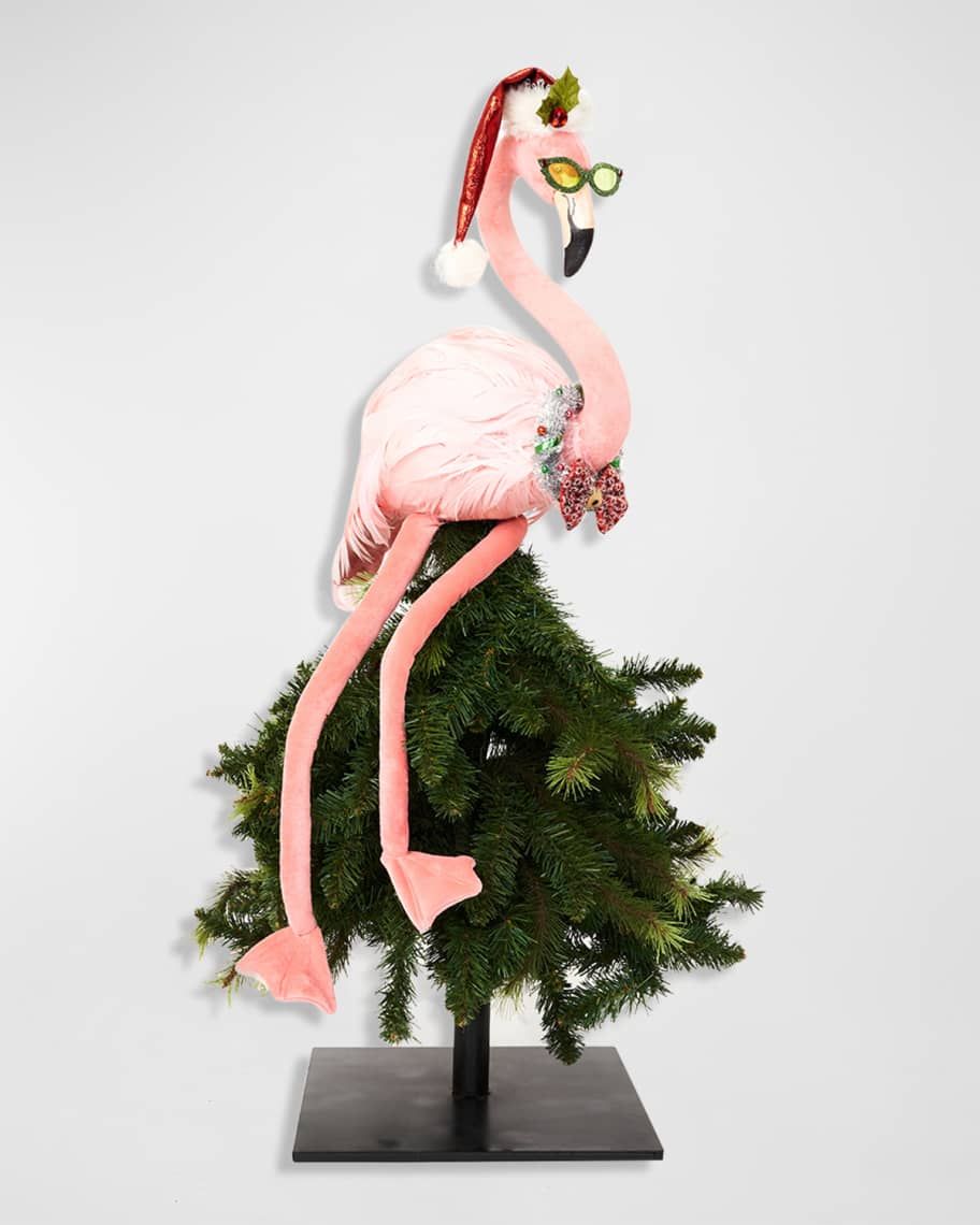 Katherine's Collection Kitschy Flamingo Tree Topper Handmade Christmas ...