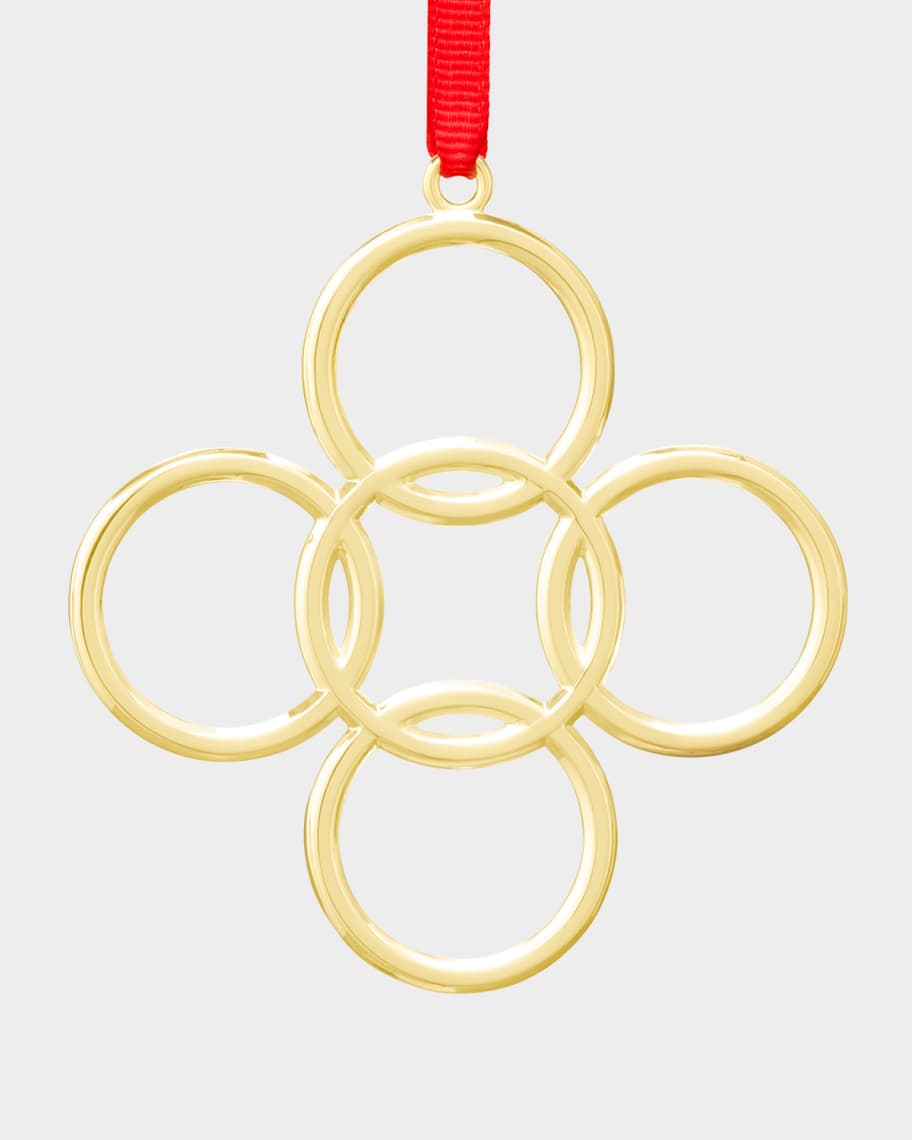 Nambe Five Golden Rings Ornament | Horchow