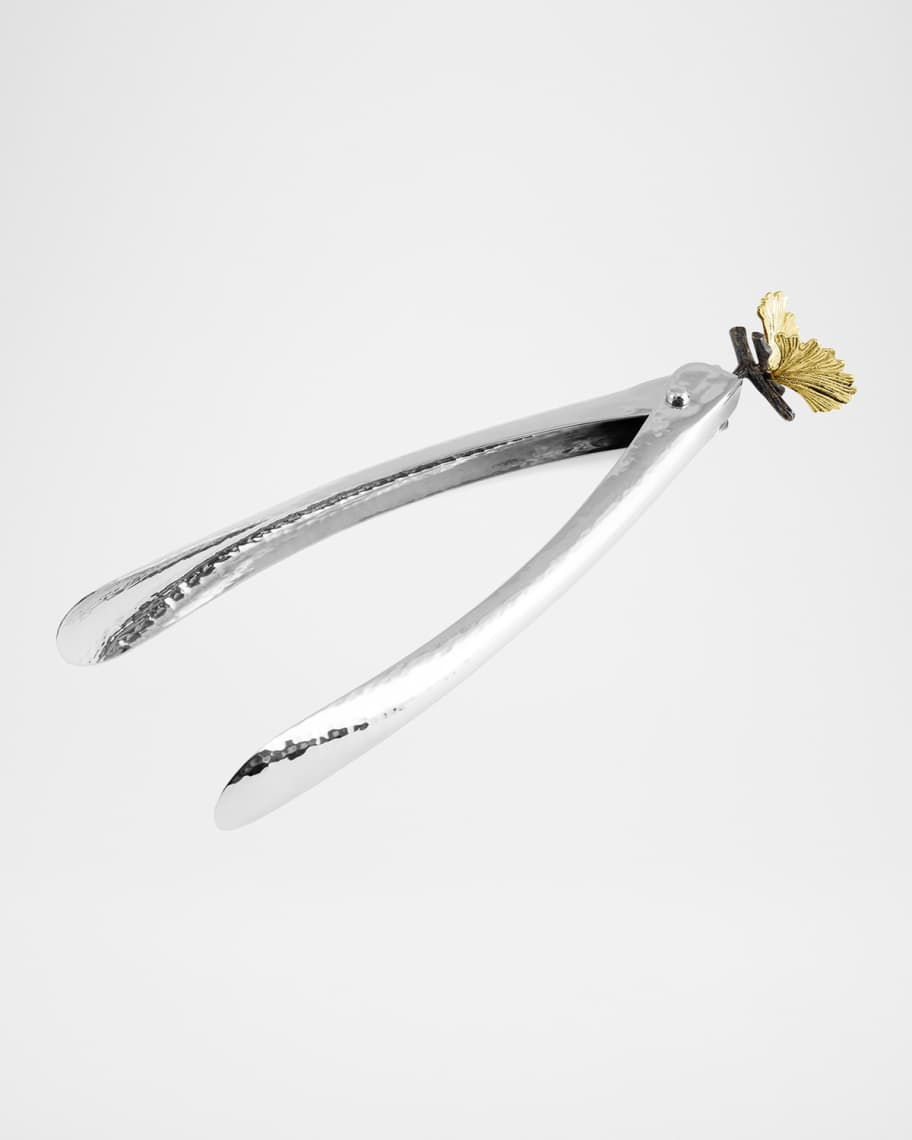 Michael Aram Butterfly Ginkgo Large Lock-Spring Tongs | Horchow