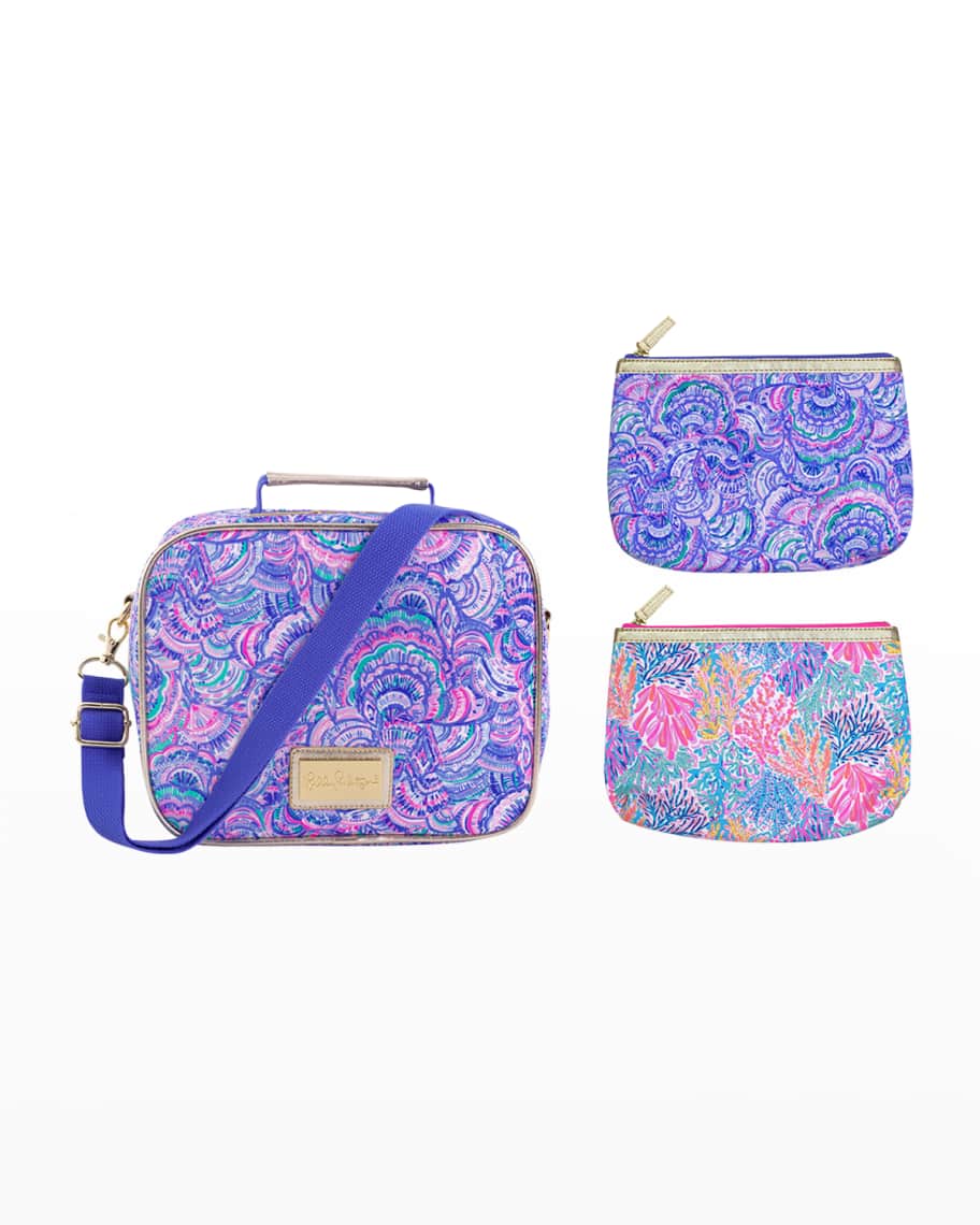 Lilly Pulitzer Happy As A Clam Lunch Bag & Insulated Snack Bag Set ...