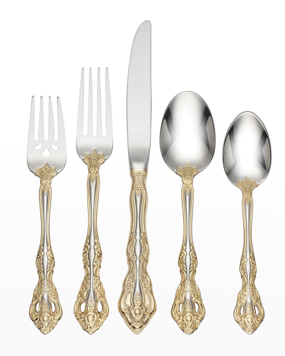 Oneida 5-Piece Golden Michelangelo Flatware Set | Horchow