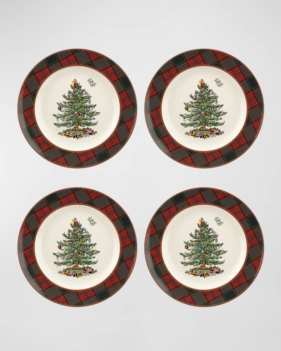 Spode Christmas Tree Tartan Dinner Plate, Set of 4 | Horchow
