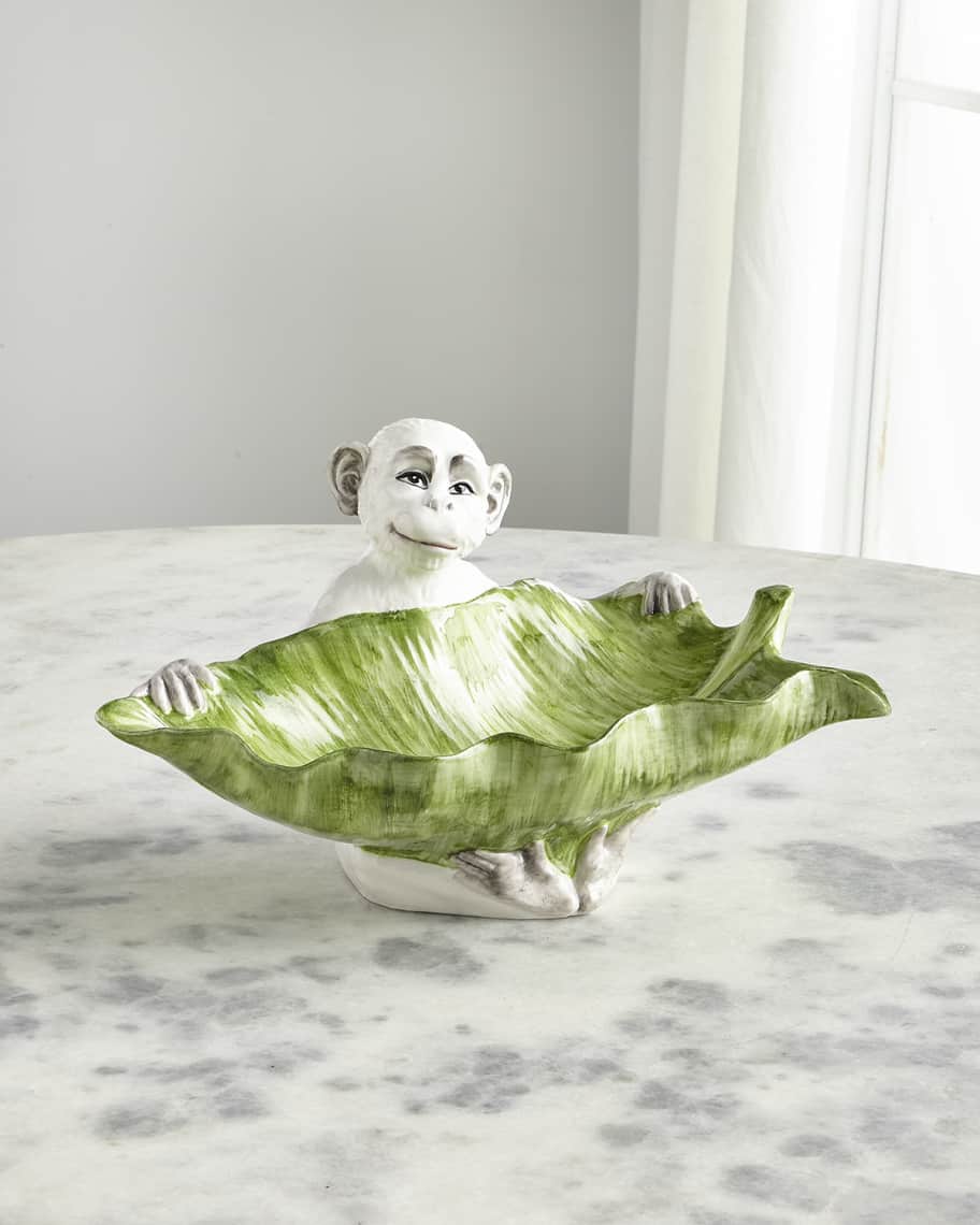Les Ottomans Monkey Leaf Decorative Accent | Horchow