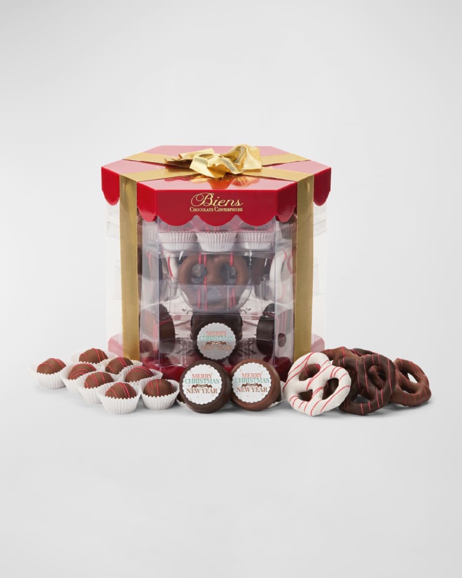 Biens Chocolate Centerpiece Christmas Selection Box - Red | Horchow