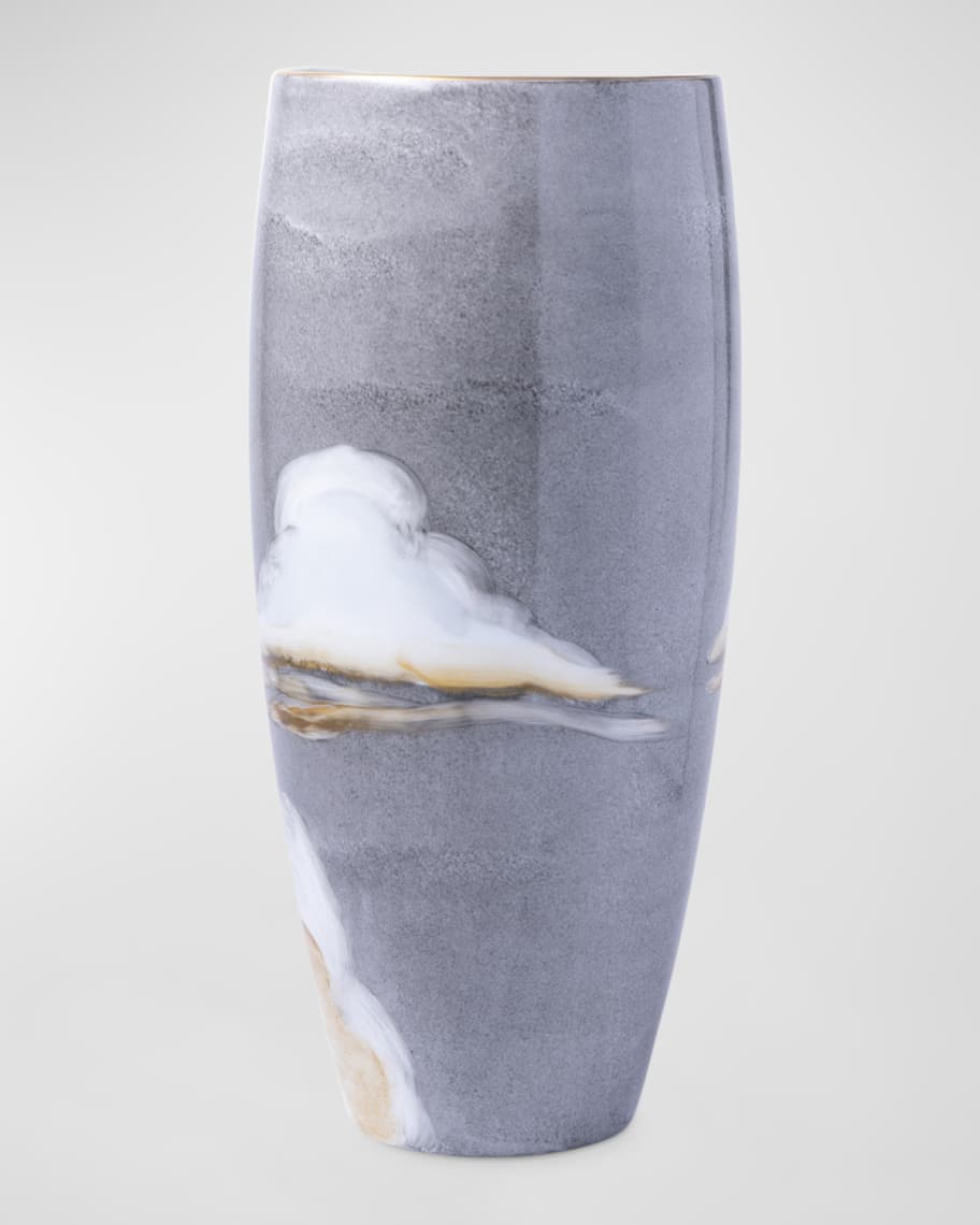 Jonathan Hansen X Marie Daage 24K Gold Tall Cloud Porcelain Vase | Horchow