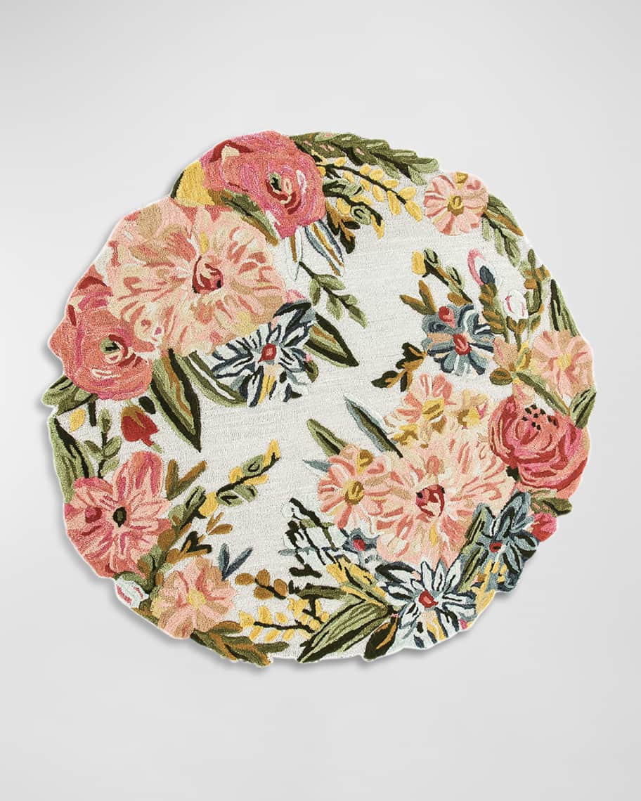 MacKenzie-Childs Flower Garden Rug, 6' Octagon | Horchow