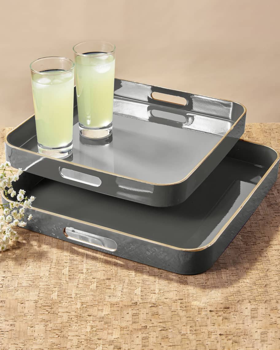 Trina Turk Turquoise Square Trays, Set of 2 | Horchow