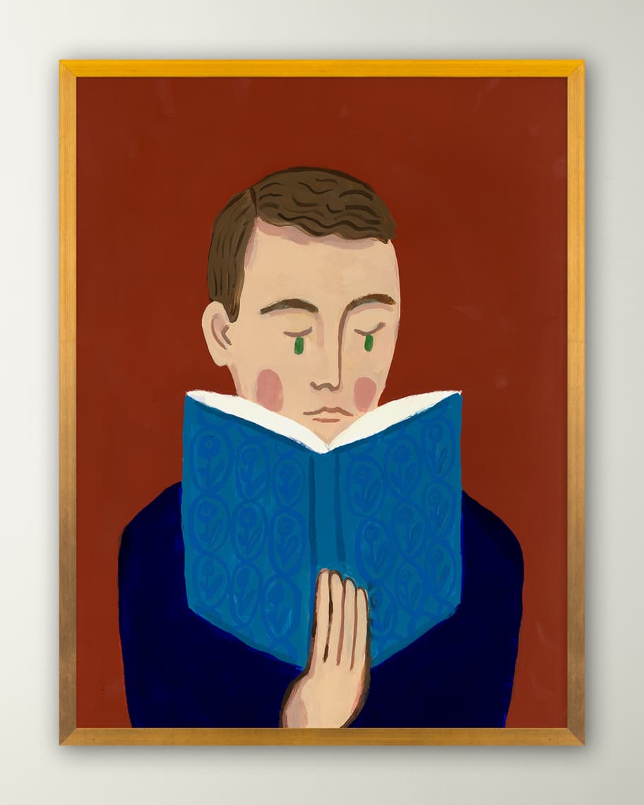 Grand Image Home "Pretending to Read" Art by Michael Doyle | Horchow