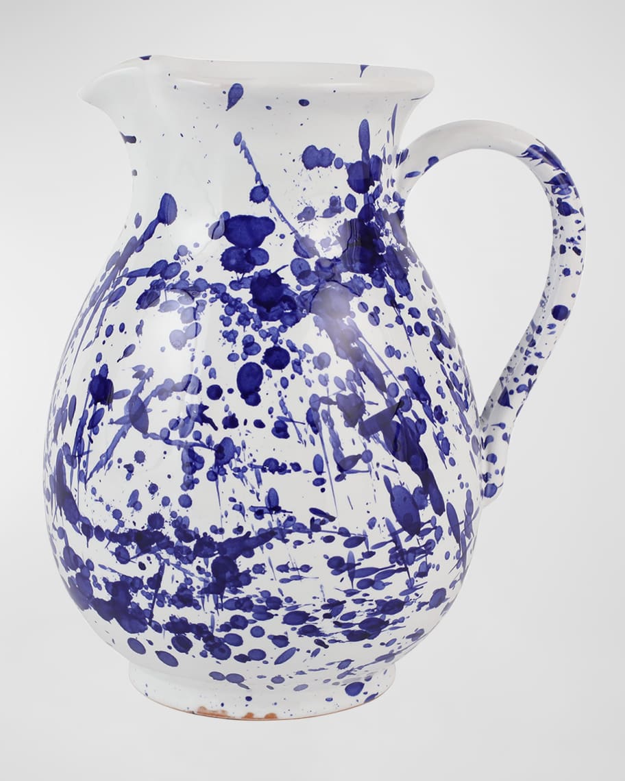 blue splatter jug