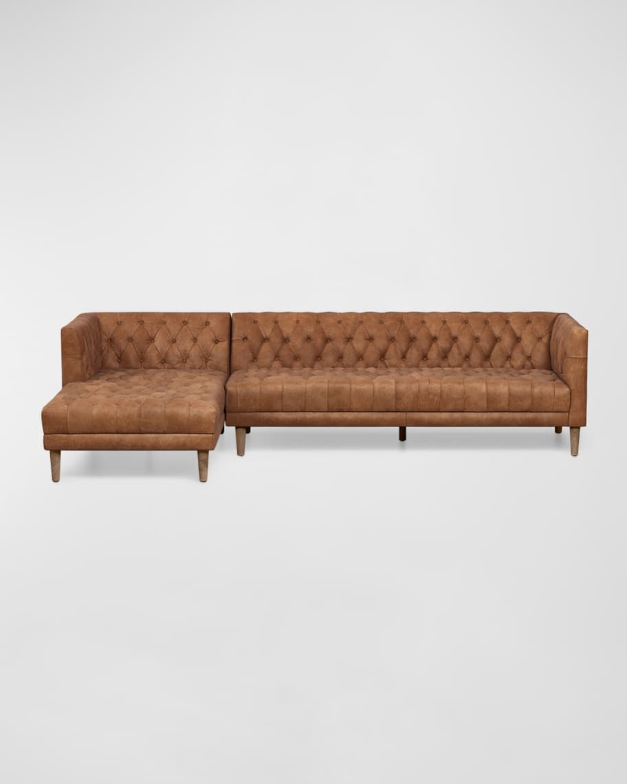 Four hands leather sectional store