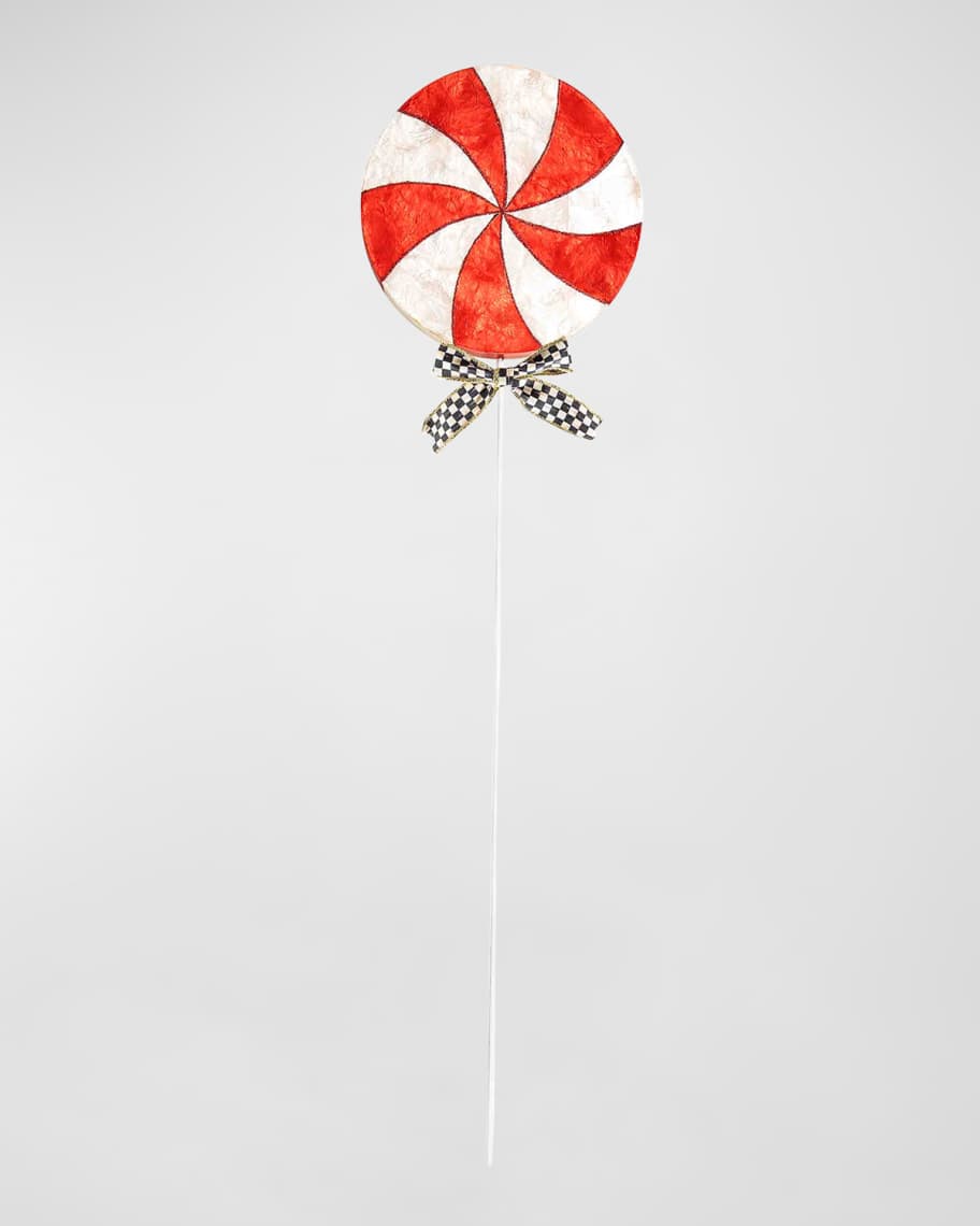 MacKenzie-Childs Christmas Peppermint Candy Capiz Pick | Horchow