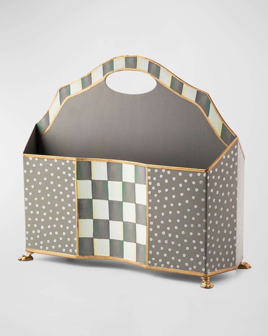 MacKenzie-Childs Sterling Check Magazine Rack | Horchow