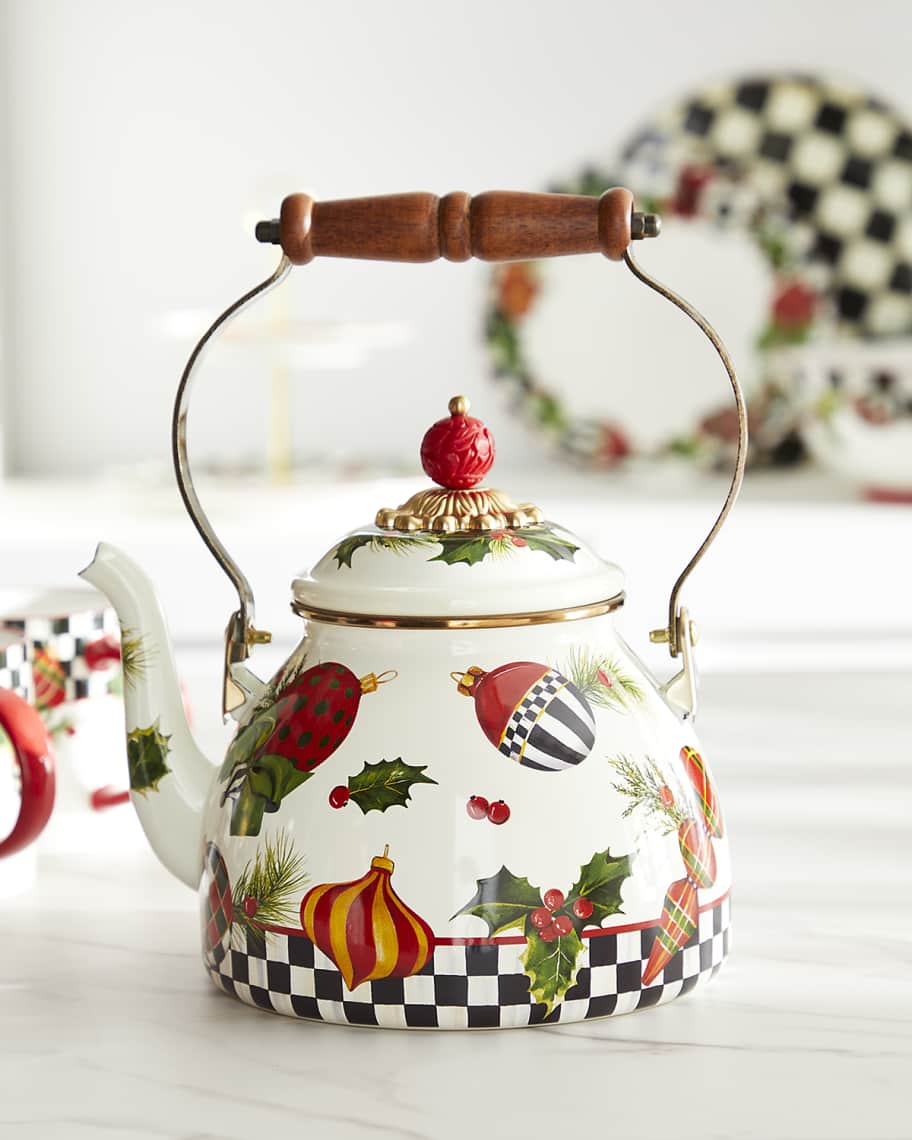 MacKenzie-Childs Deck The Halls Tea Kettle, 2 Qt | Horchow