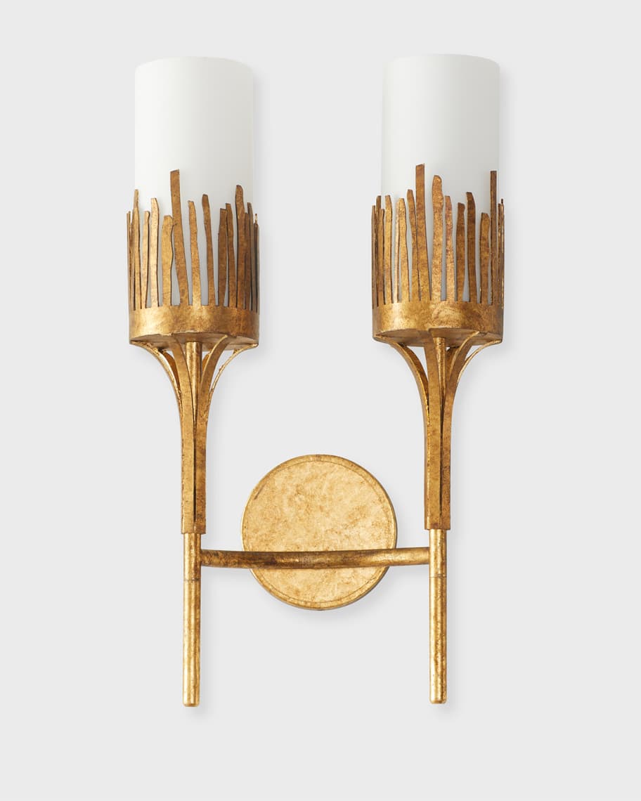 Lucas + McKearn Sawgrass 2 Lt Sconce in Gold | Horchow